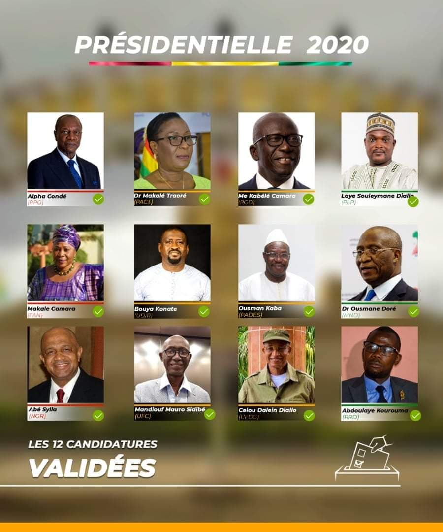 Présidentielle du 18 octobre : Voici la liste définitive des candidats ...